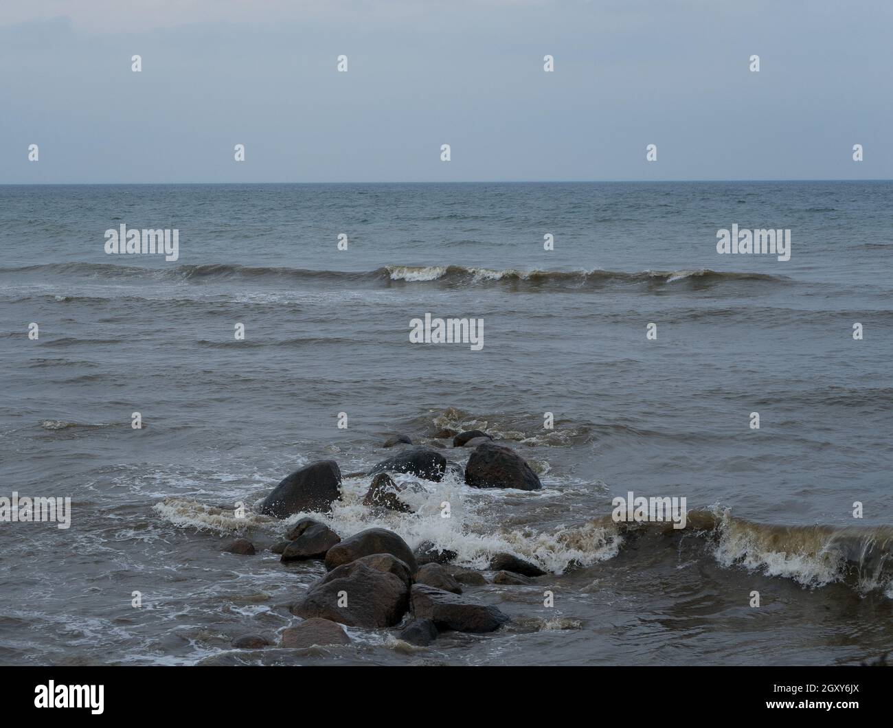 Baltic sea coast near the german village Steinbeck at autumn Stock ...