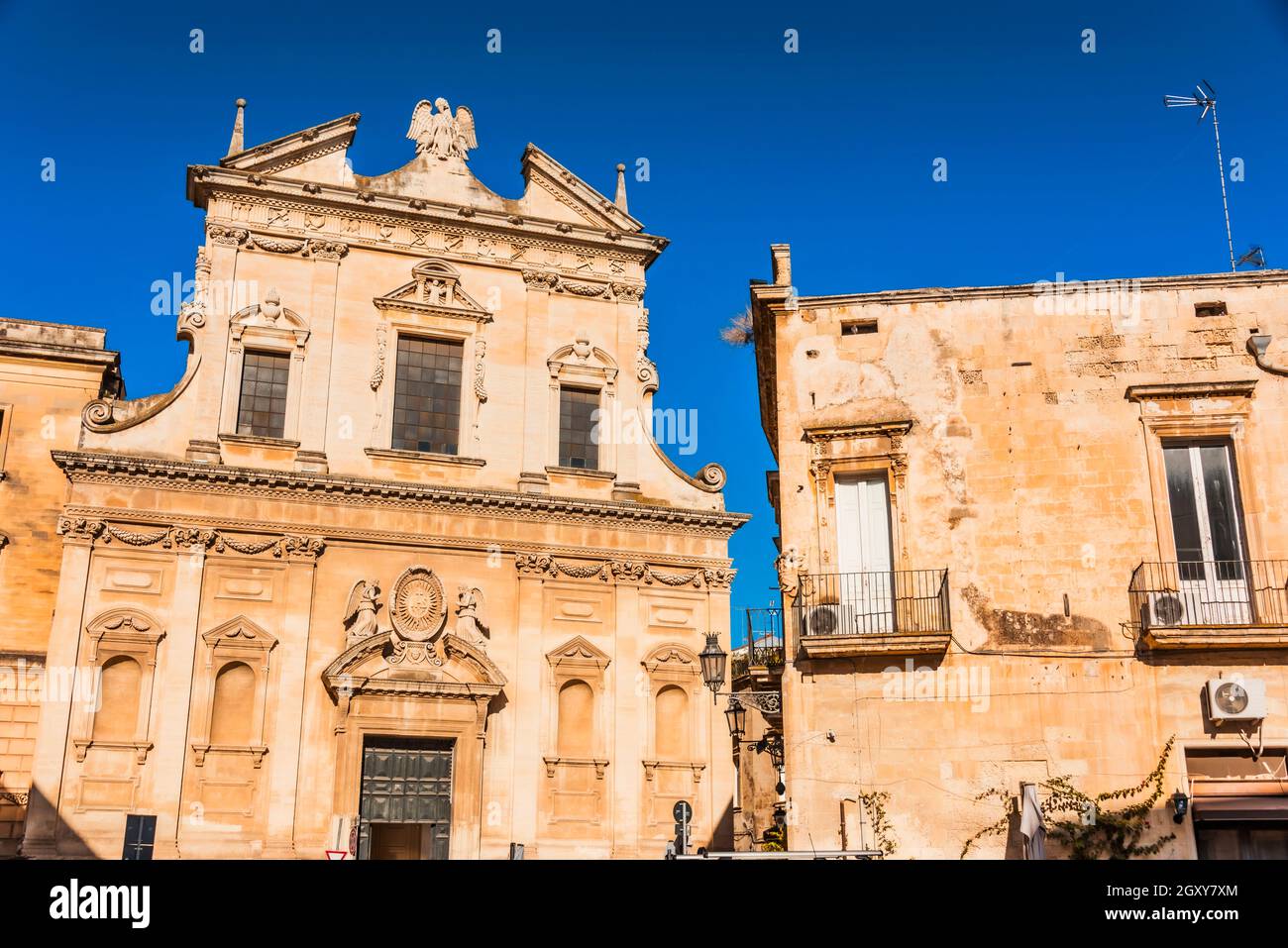 Historic architecture of the city of Lecce, Apulia, Italy Stock Photo ...