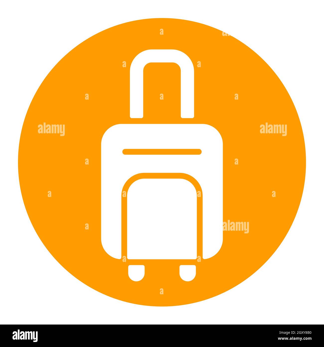 Baggage, luggage flat vector white glyph icon. Graph symbol for travel ...