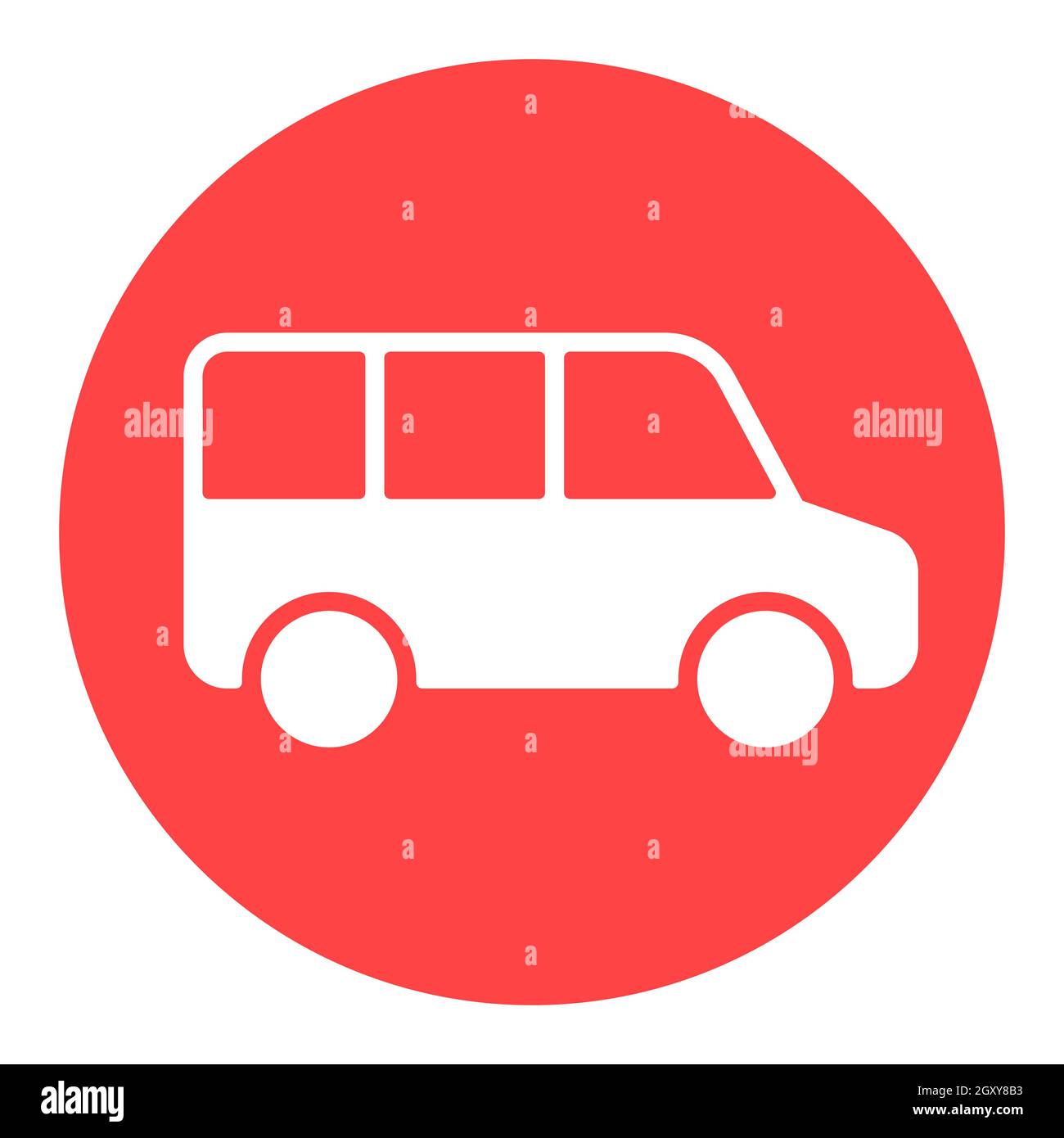 Airport shuttle minivan, shuttle bus vector white glyph icon. Graph ...