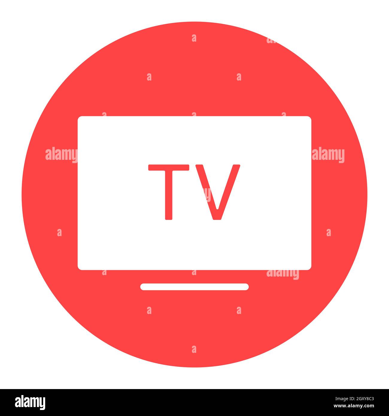 Smart TV flat vector white glyph icon. Graph symbol for household ...