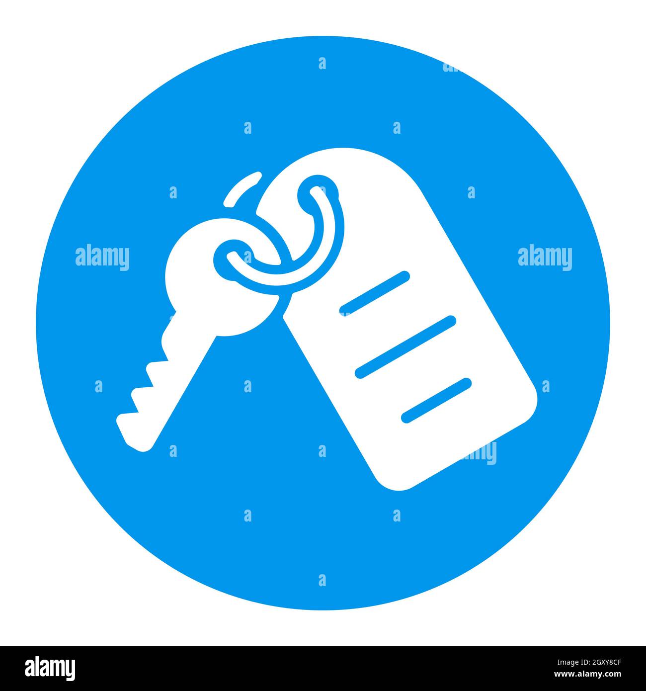 Hotel room key with number vector white glyph icon. Graph symbol for ...