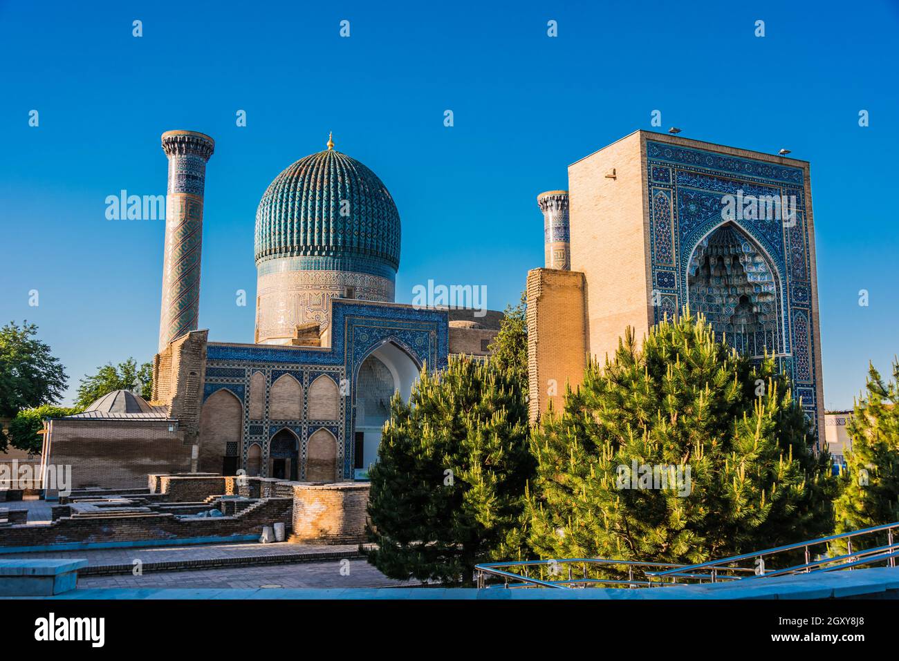 Gur-e-Amir or Guri Amir (Tomb of the King), a mausoleum of the Asian ...