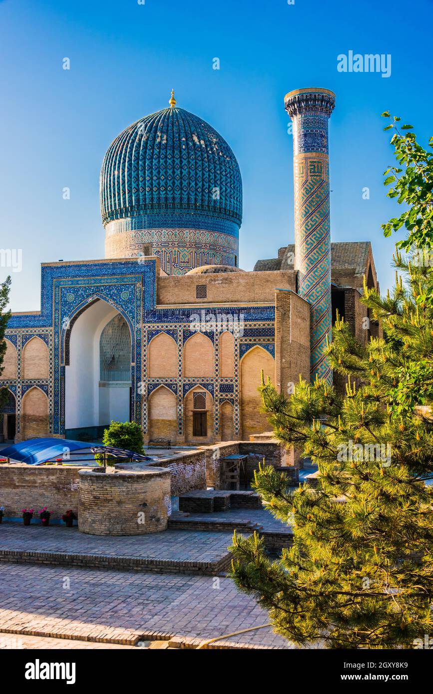Gur-e-Amir or Guri Amir (Tomb of the King), a mausoleum of the Asian ...