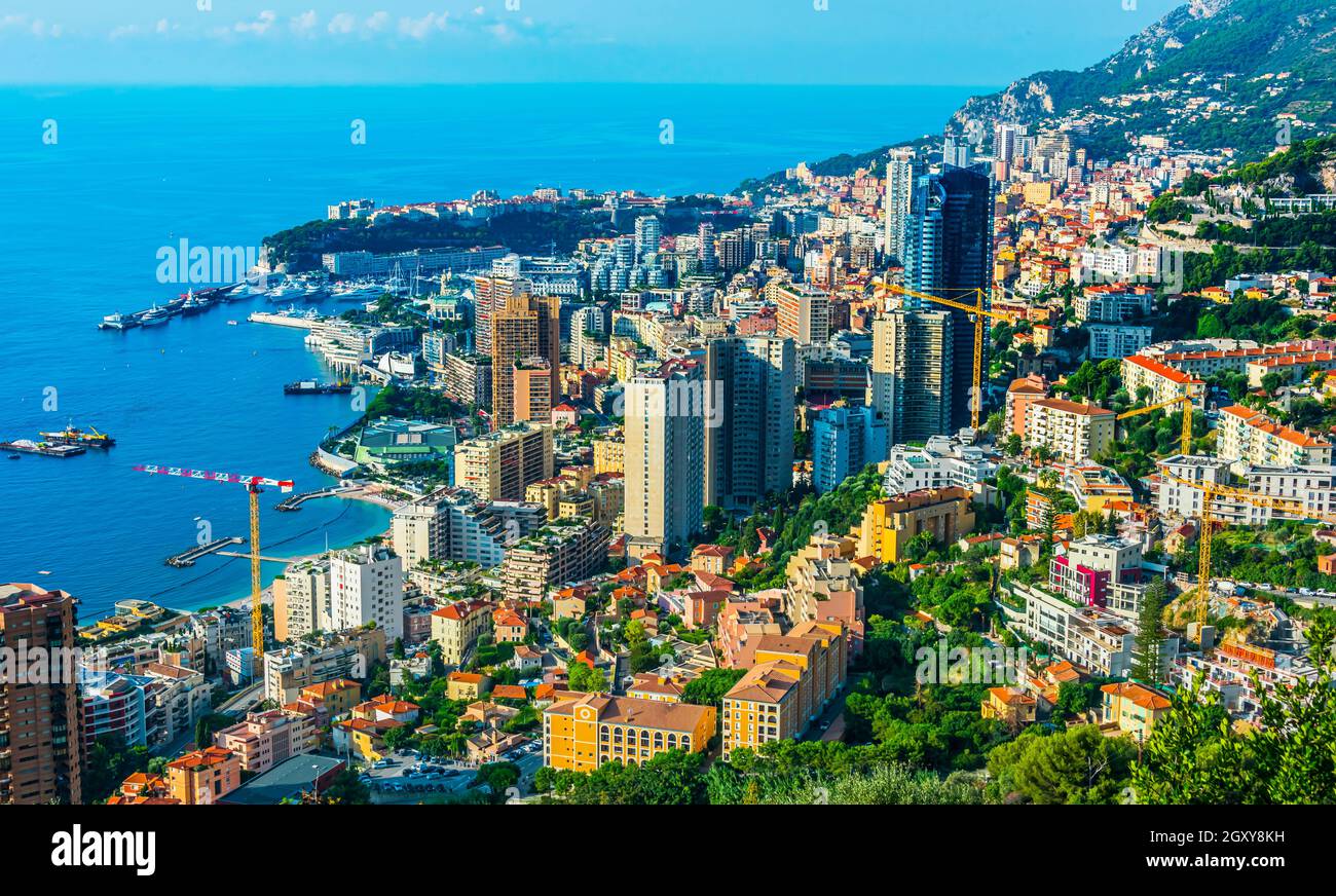 View of the city of Monaco. French Riviera Stock Photo - Alamy