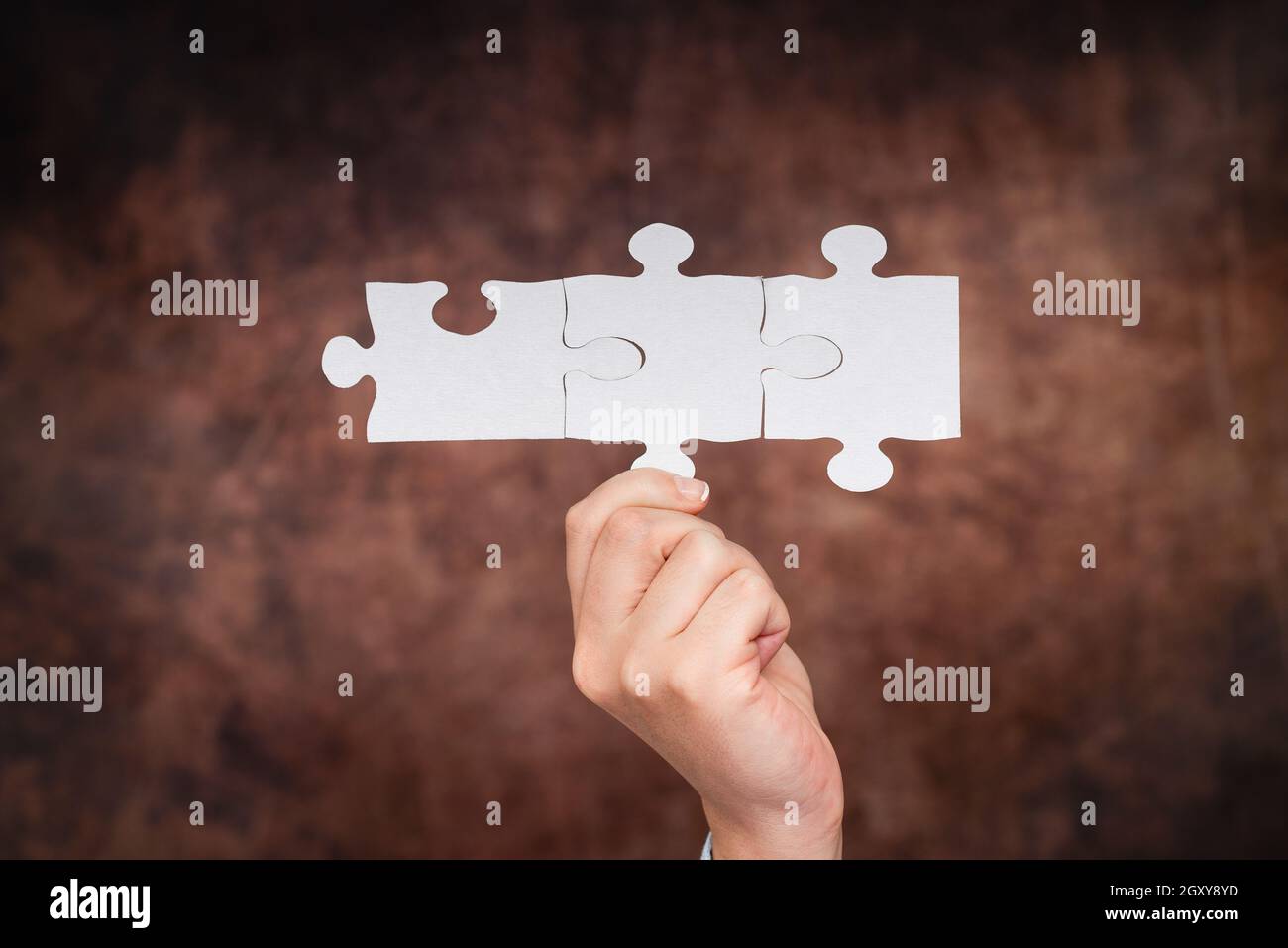 Businesswoman Find Strategy For Resolving, Connecting Missing Ideas At ...