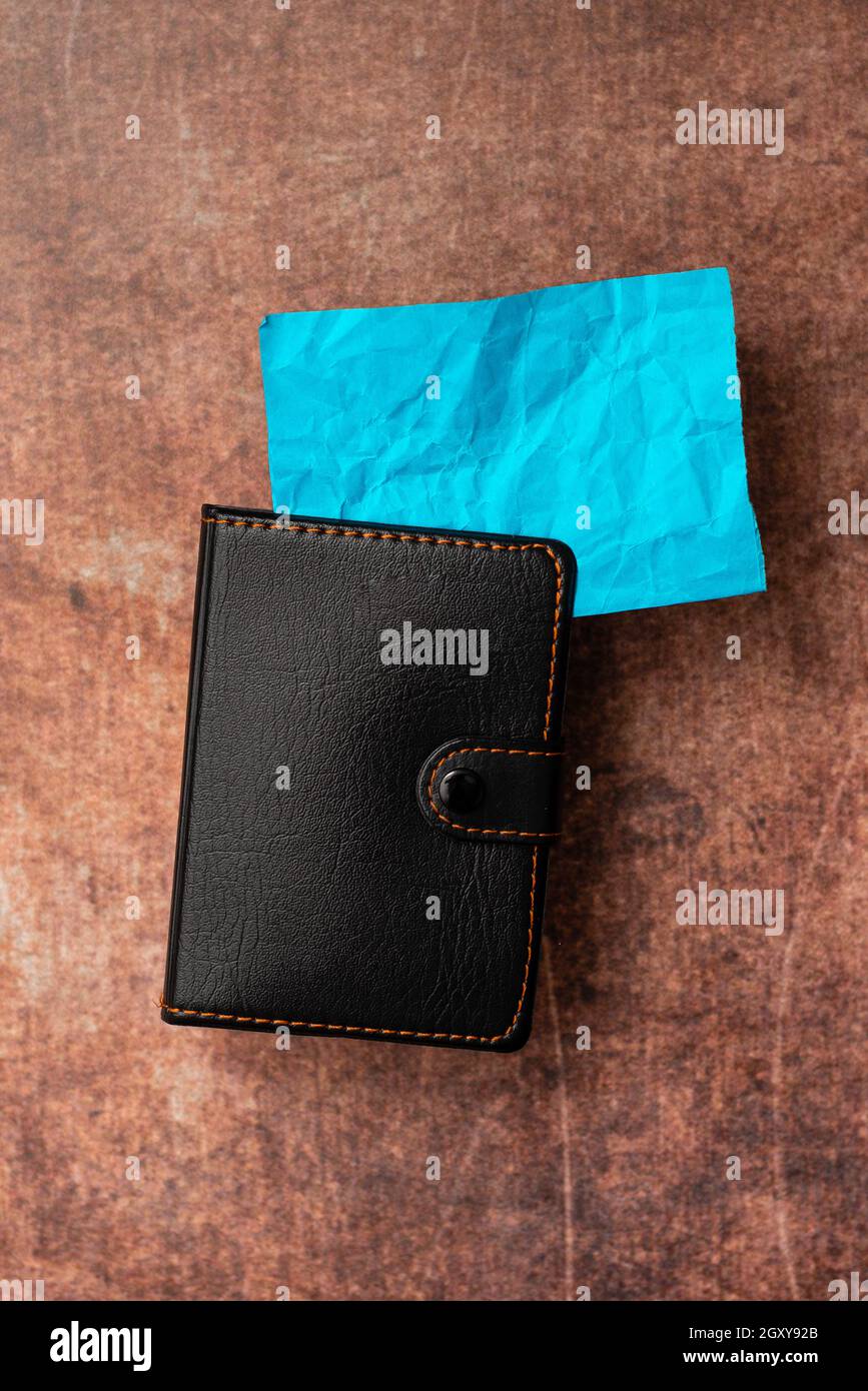 Wooden Desktable With Smartphone Leather Wallet Eyeglasses And Notepad ...