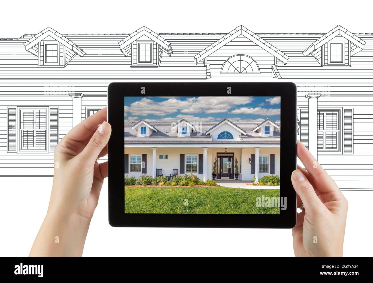 Computer house plan Cut Out Stock Images & Pictures - Alamy