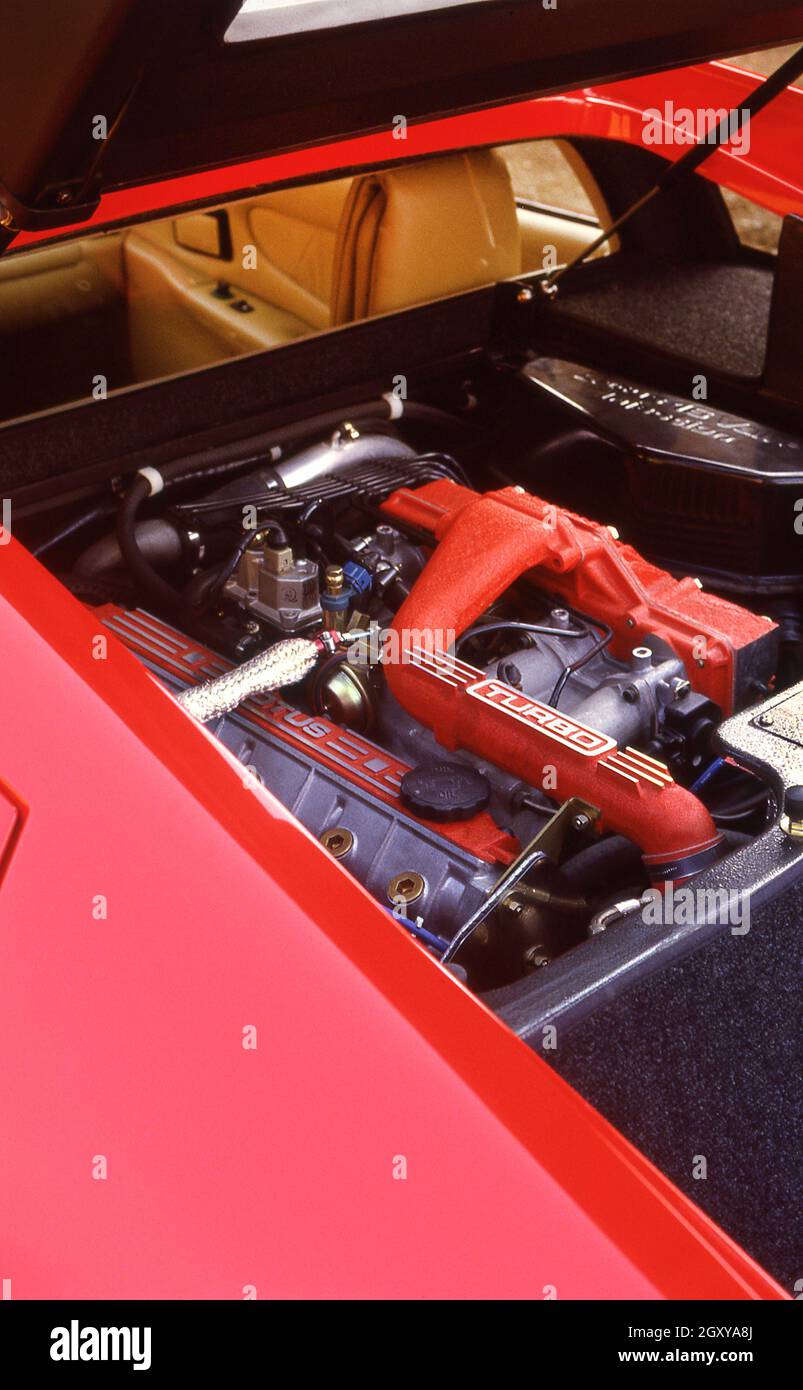 1988 Lotus Esprit Turbo X180 Turbo engine. Norfolk UK Stock Photo - Alamy