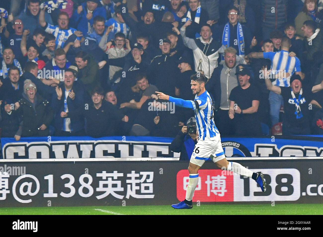 Huddersfield towns christopher schindler celebrates scoring hi-res ...