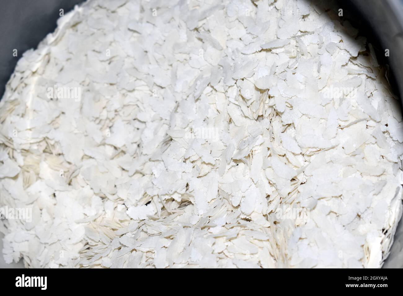 Pounding Paddy "POHA" or Flattened rice, Uncooked puffed rice flakes ...