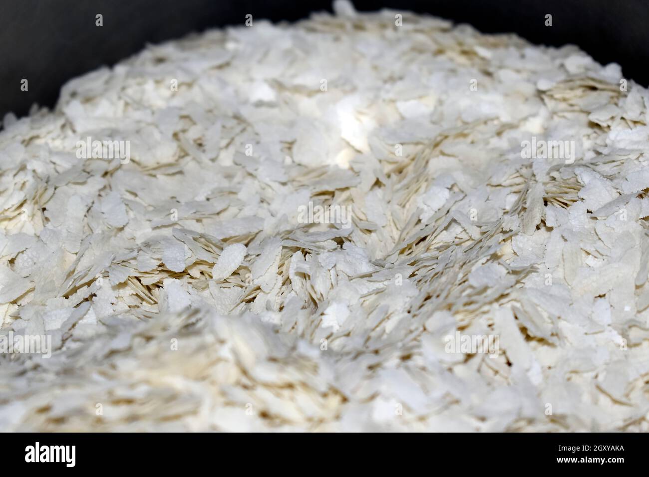 Pounding Paddy "POHA" or Flattened rice, Uncooked puffed rice flakes ...