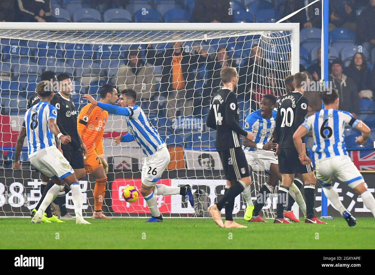 Huddersfield towns christopher schindler celebrates scoring hi-res ...