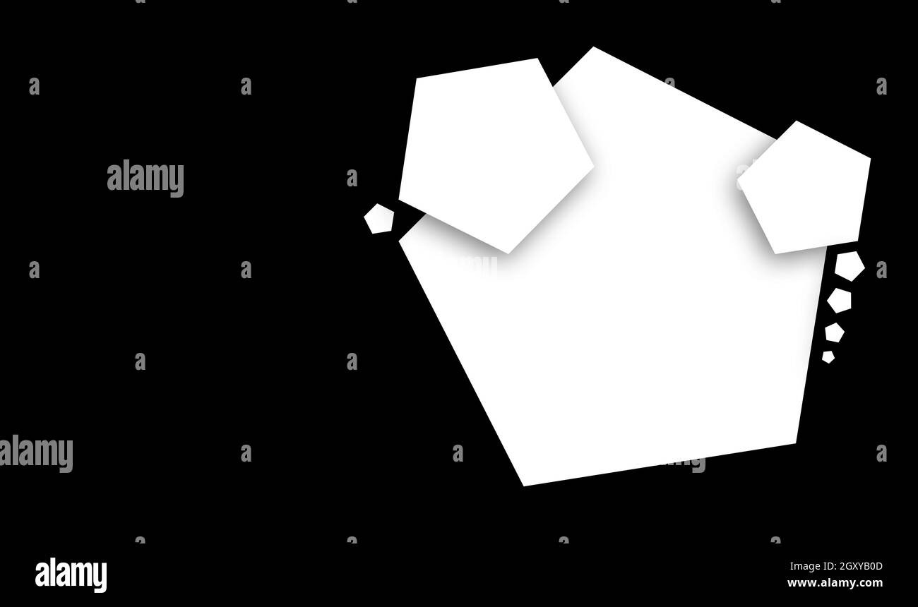 pentagon design creating a design by overlapping on each other in black ...