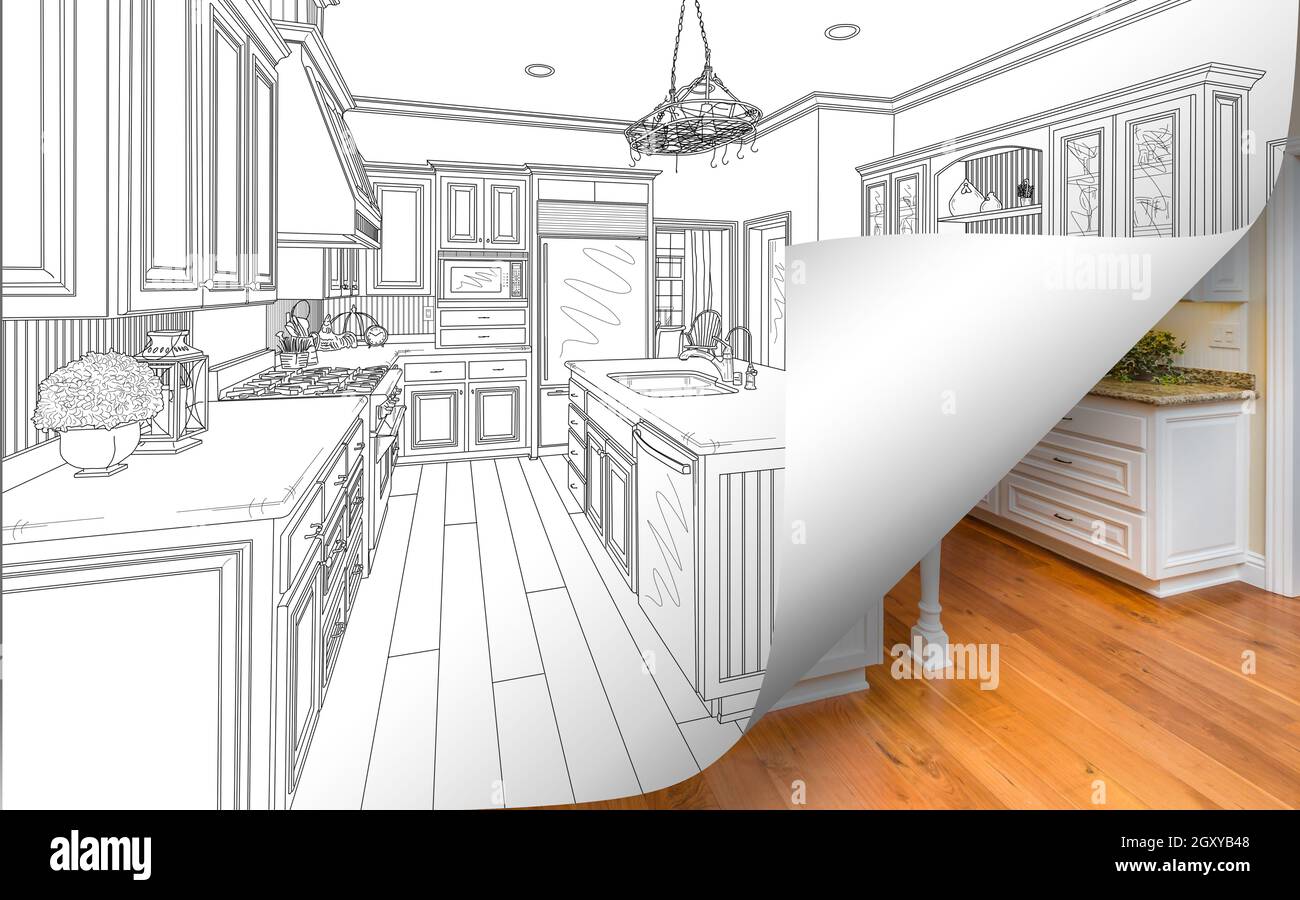 Kitchen drawing hi-res stock photography and images - Alamy