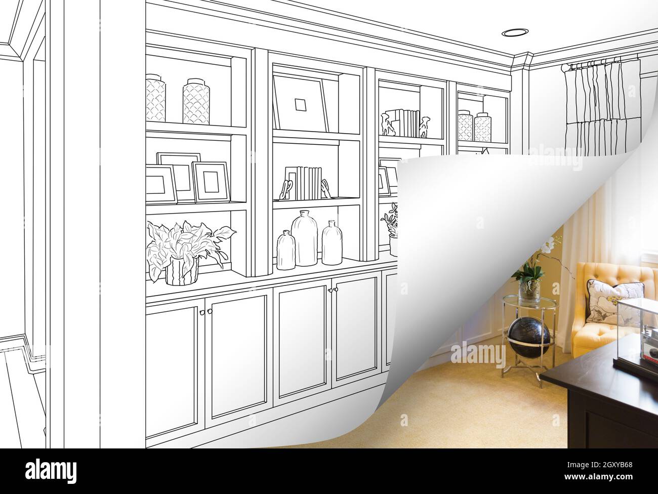 Page corner sketch hi-res stock photography and images - Alamy