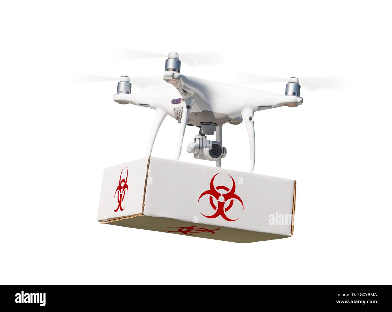 Unmanned Aircraft System (UAV) Quadcopter Drone Carrying Package With ...