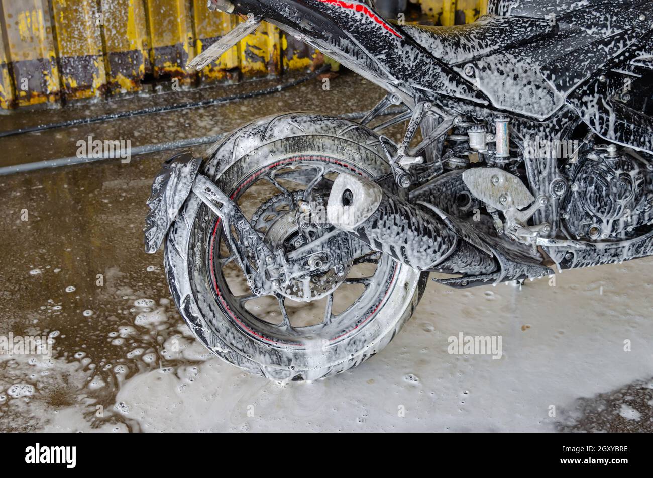 Motorbike wash hi-res stock photography and images - Alamy