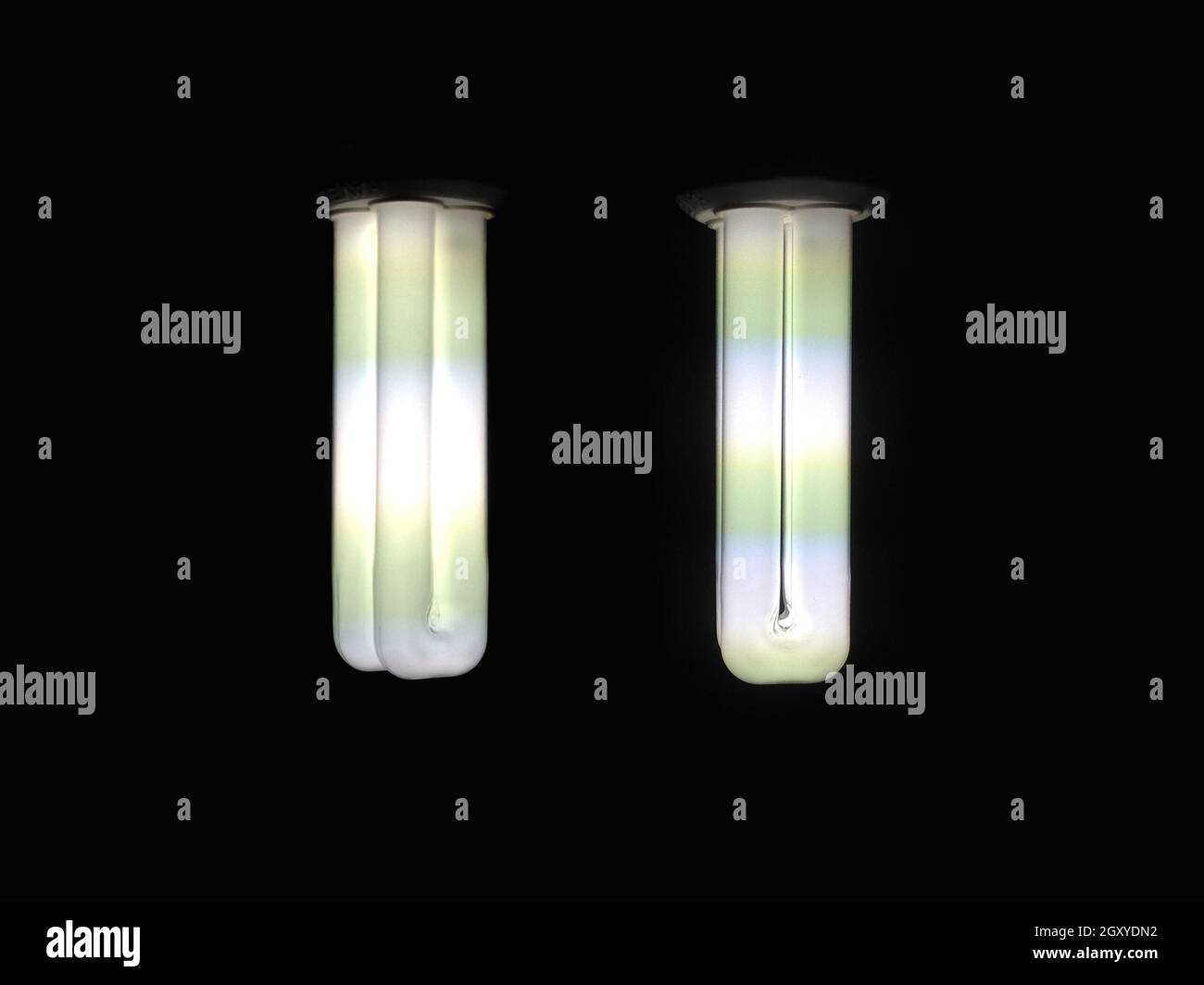 Glowing CFL compact fluorescent lamps Stock Photo - Alamy