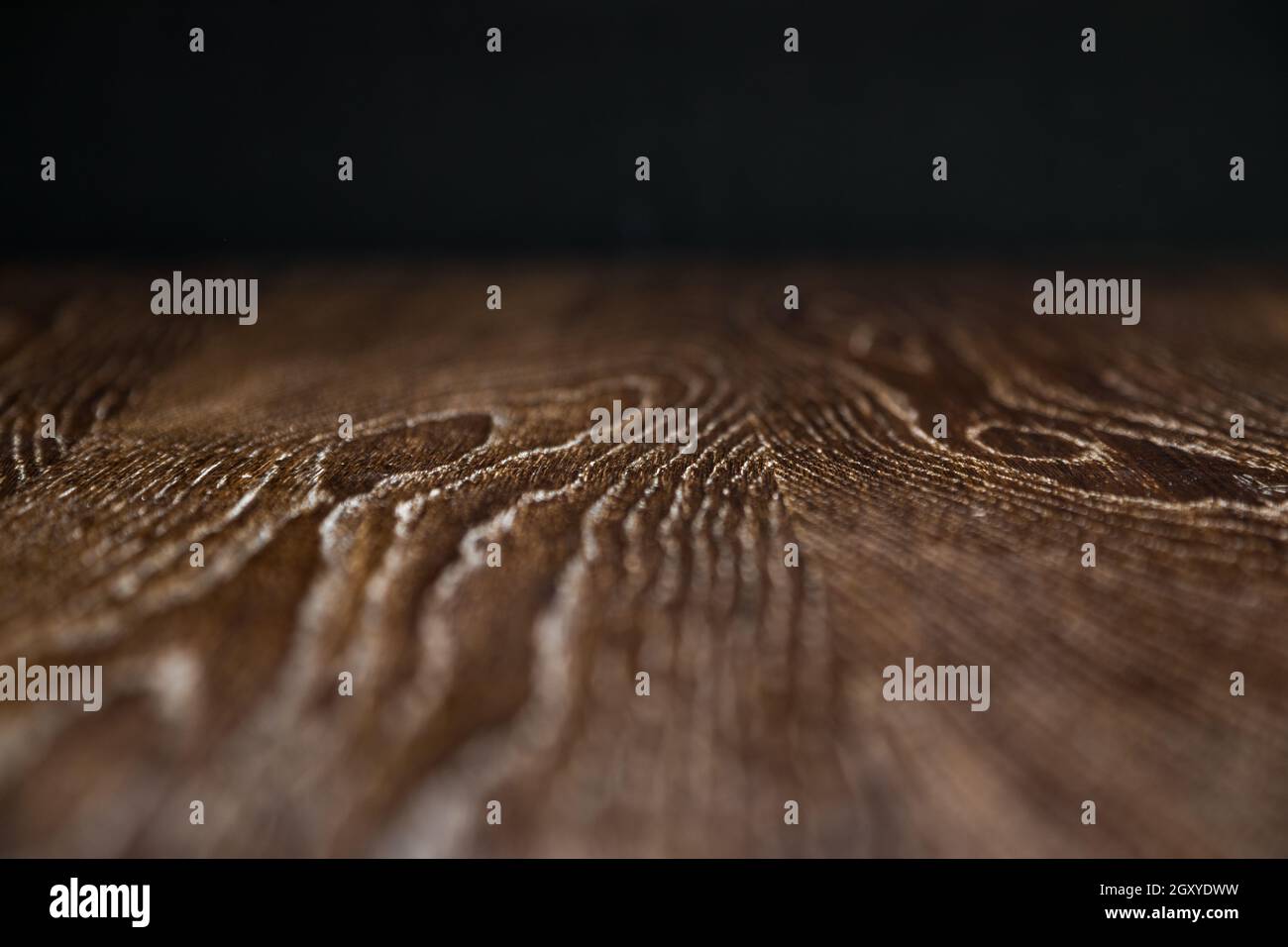 Wooden Background Surface with Narrow Depth of Field Fading to Black ...