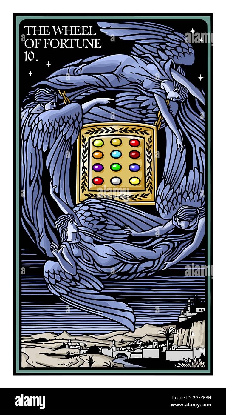 tarot fortune telling card illustration Stock Photo - Alamy