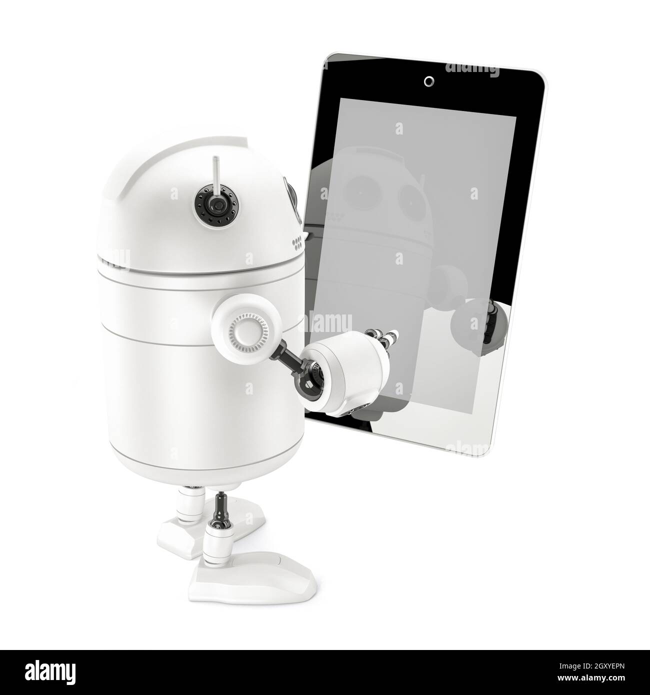 Robot finger touching human finger Cut Out Stock Images & Pictures - Alamy