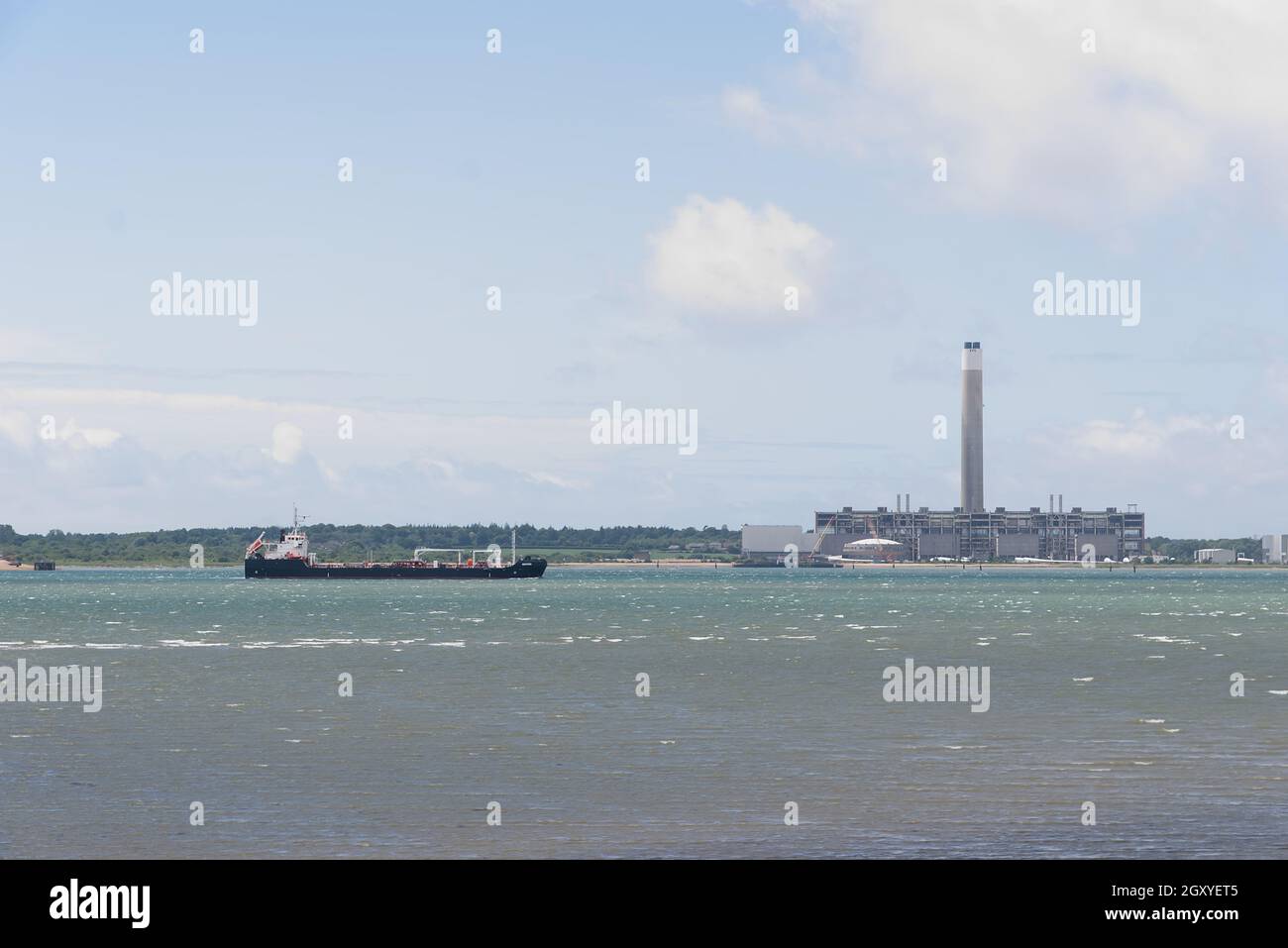 Fawley Power station being demolished Stock Photo - Alamy