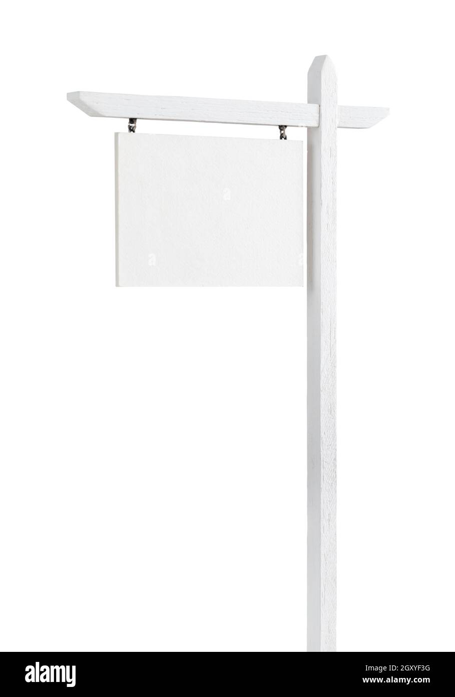 Blank Real Estate Sign Isolated on a White Background Stock Photo - Alamy