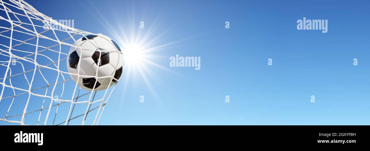 Traditional soccer game with a leather ball Stock Photo - Alamy