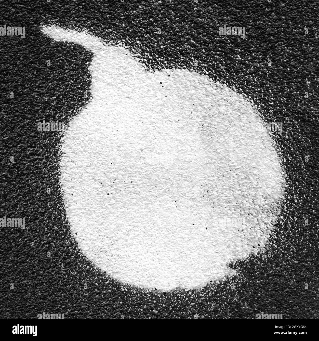 Bomb painted with white paint spray on a black wall Stock Photo - Alamy