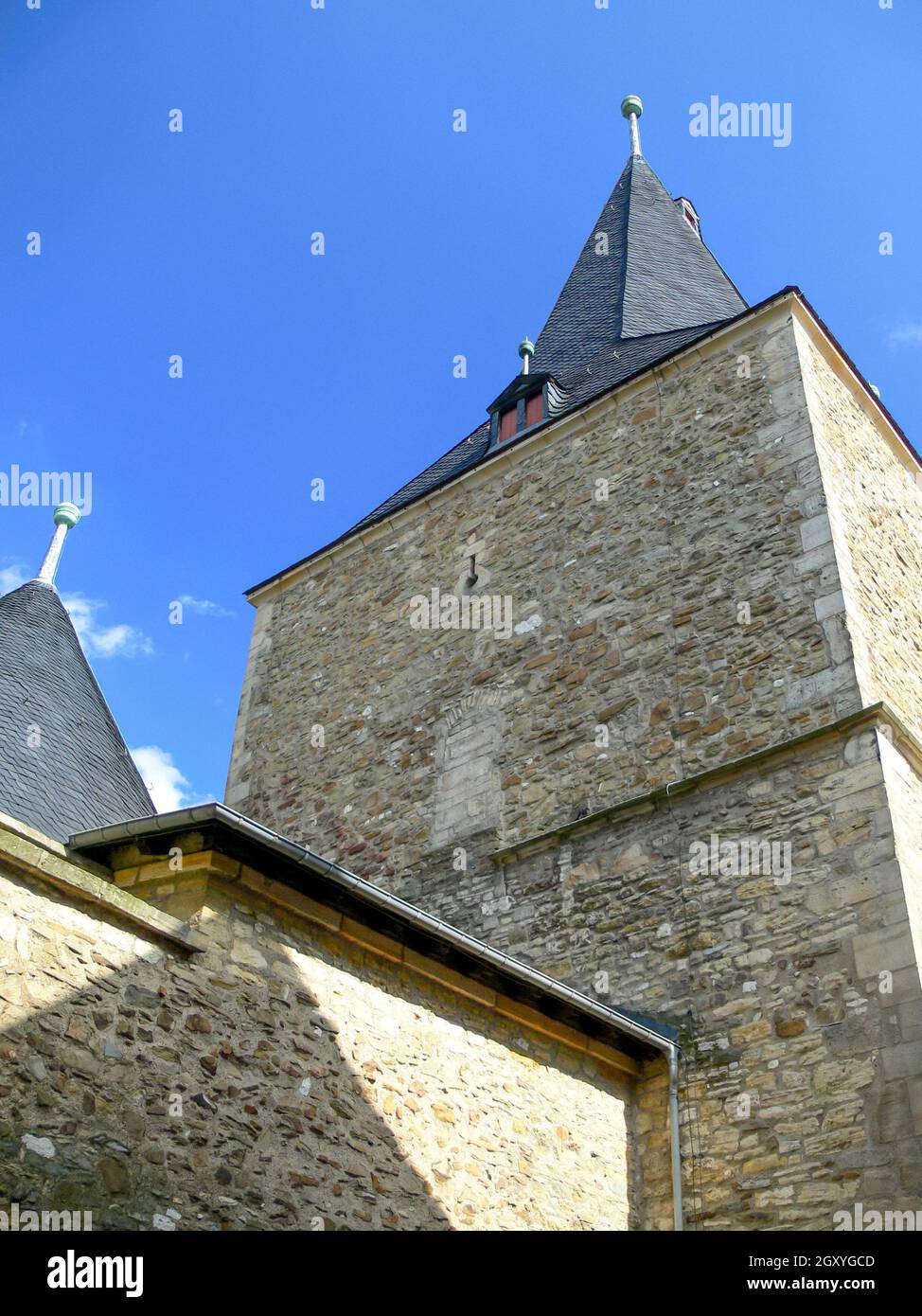 One of the towers of the Breite Tor in Goslar, the medieval entrance to ...