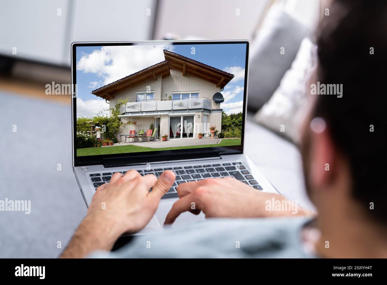 Online Real Estate House Or Property Search On Computer Stock Photo - Alamy