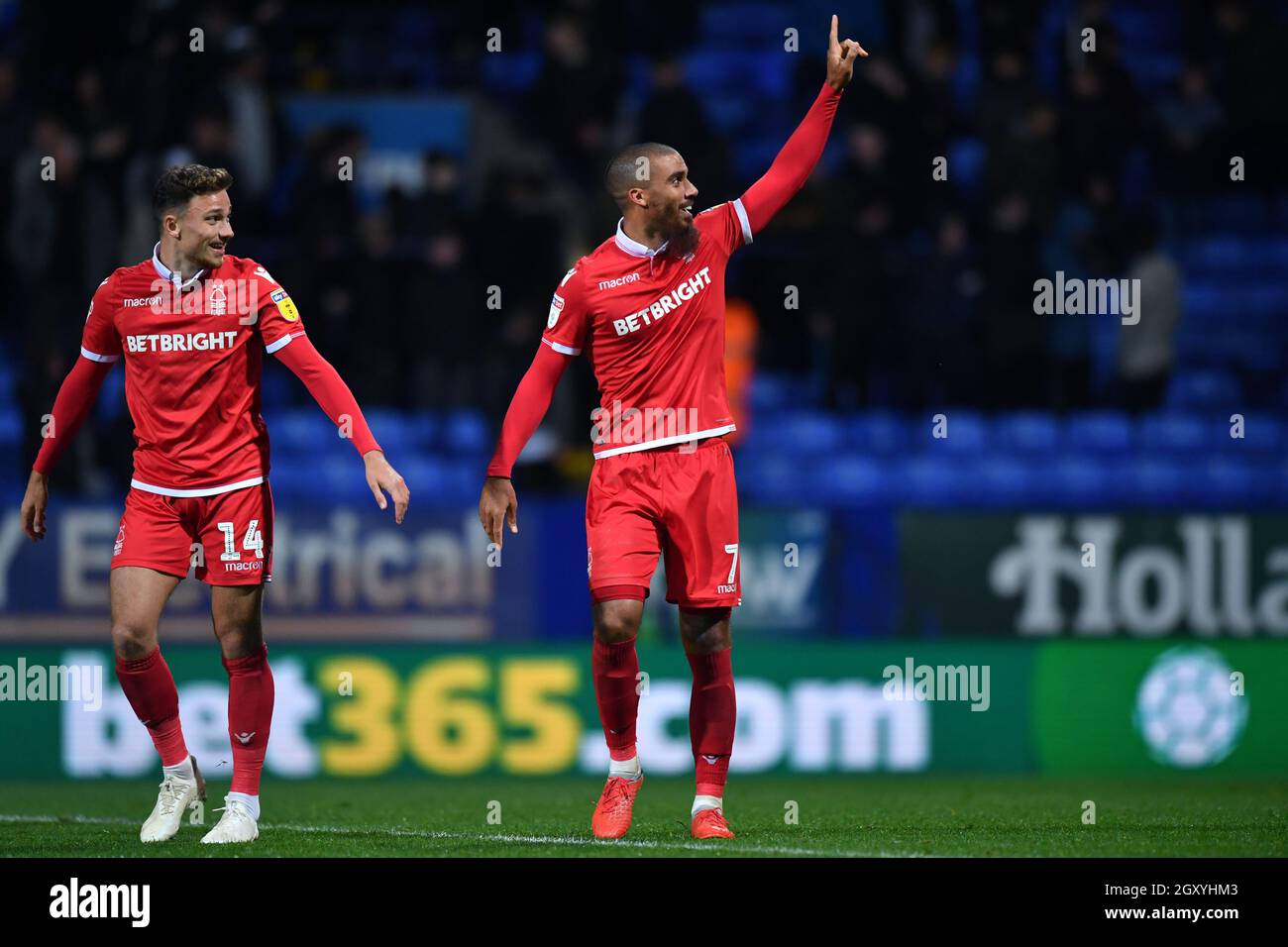 Nottingham Forest's Lewis Grabban celebrates scoring his side's third ...