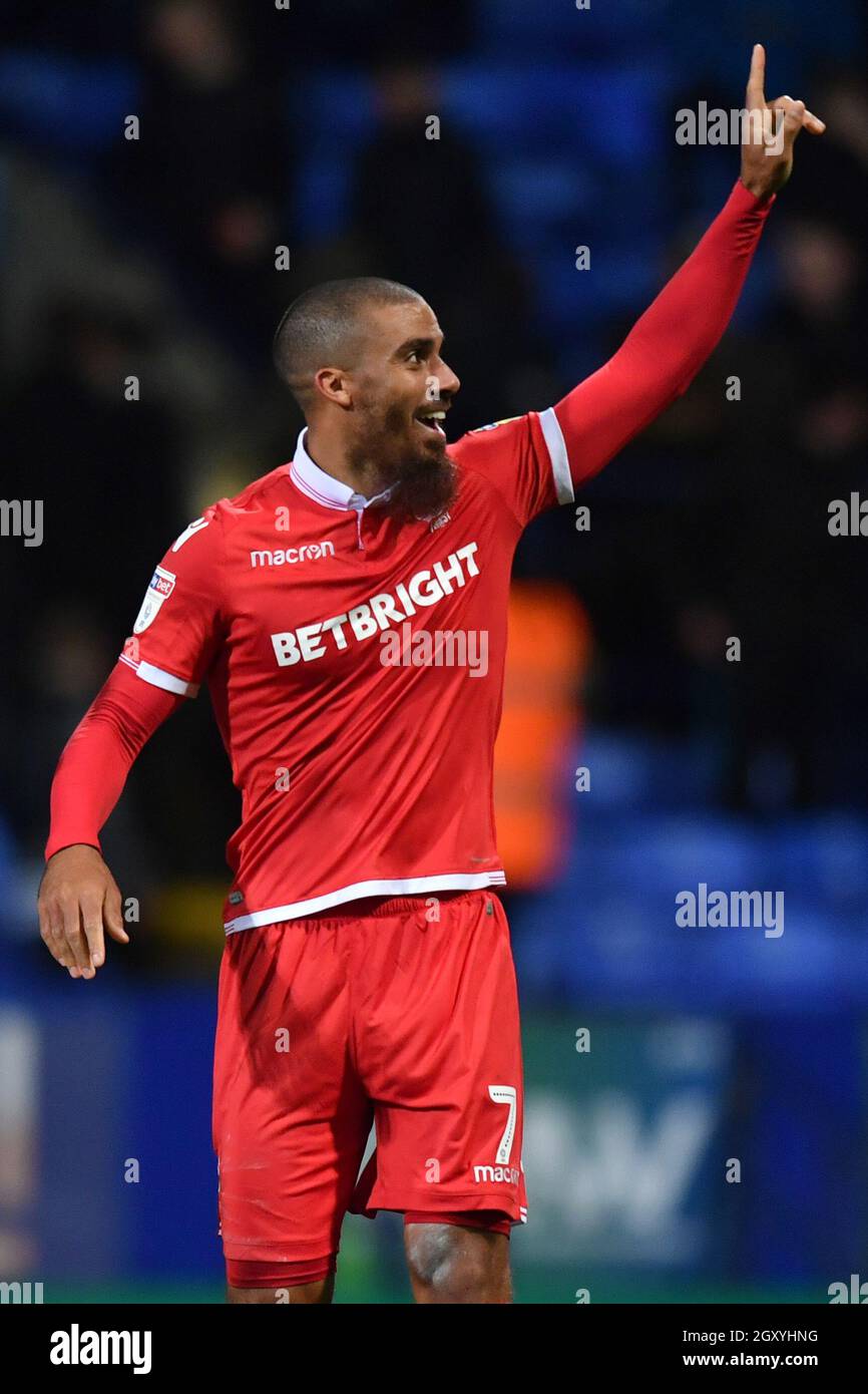 Nottingham Forest's Lewis Grabban celebrates scoring his side's third ...