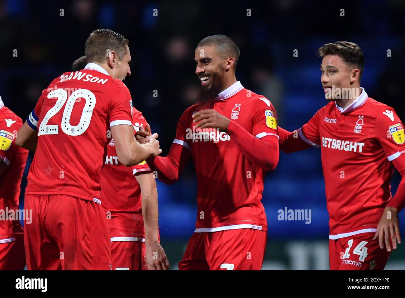 Nottingham Forest's Lewis Grabban celebrates scoring his side's third ...