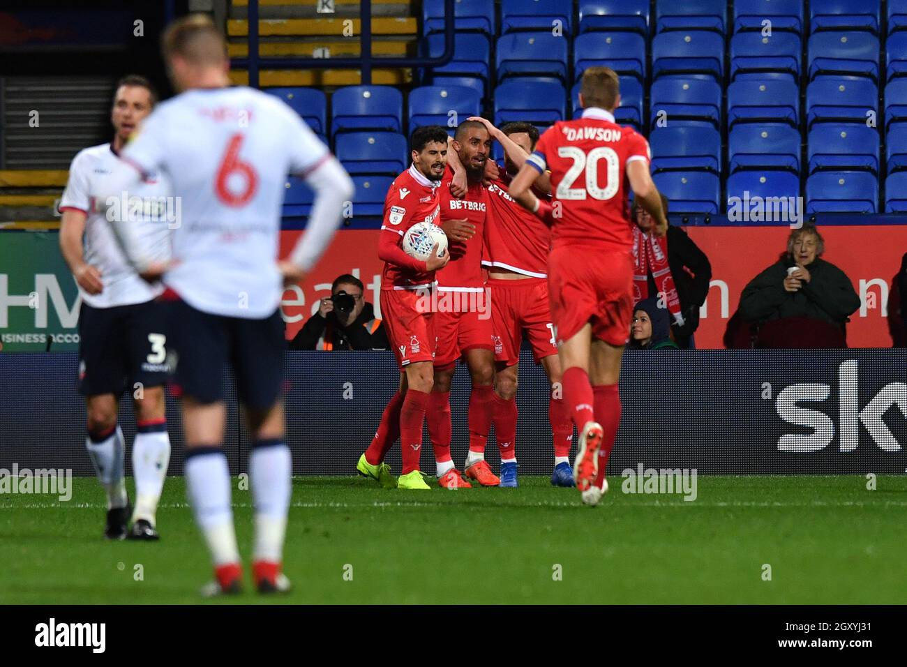 Nottingham Forest's Lewis Grabban celebrates scoring his side's second ...