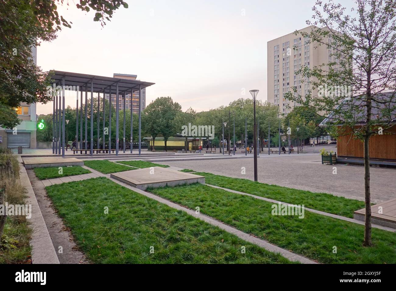 Paris, Place des Fetes Stock Photo - Alamy