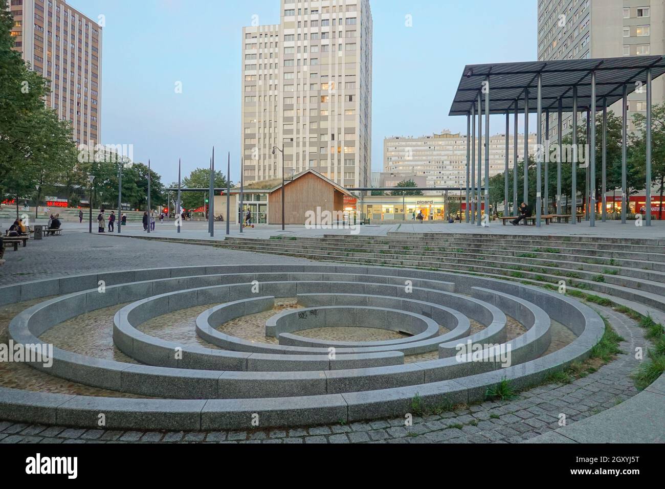 Paris, Place des Fetes Stock Photo - Alamy