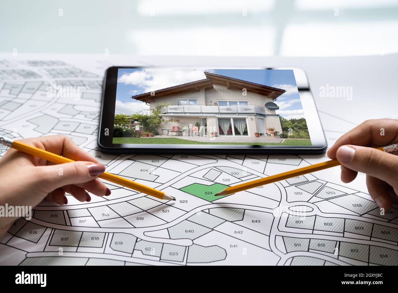 Cadastre Map Plan. Real Estate Property Land Stock Photo - Alamy