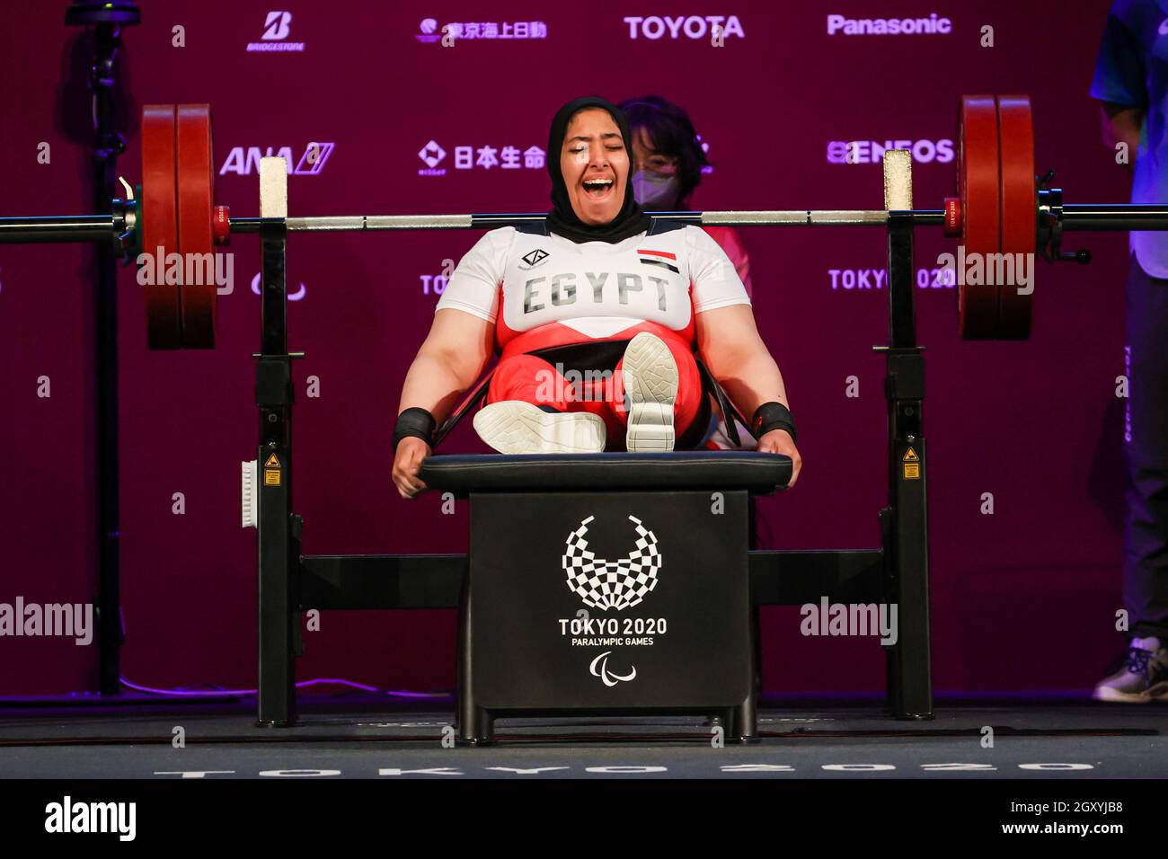 Tokyo, Japan. 2021 August 28th. Para powerlifting Women's up to 61 Kg ...