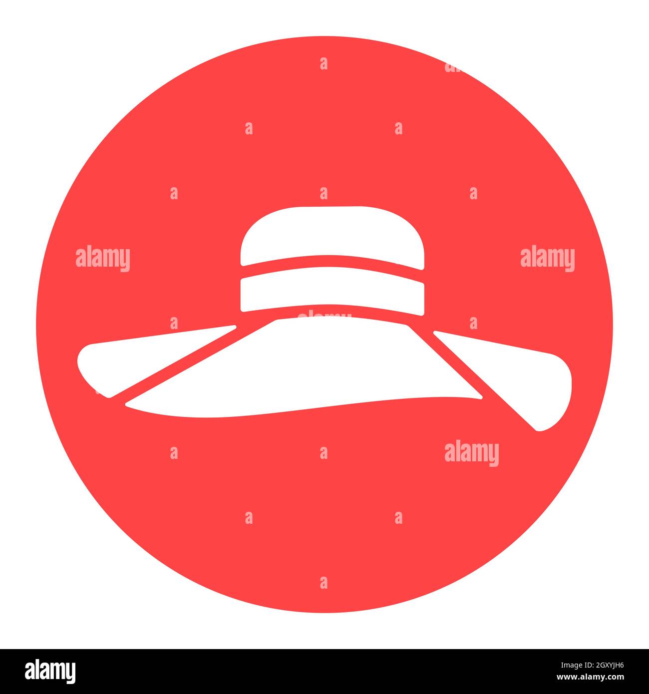 White sunhat vector hi-res stock photography and images - Alamy