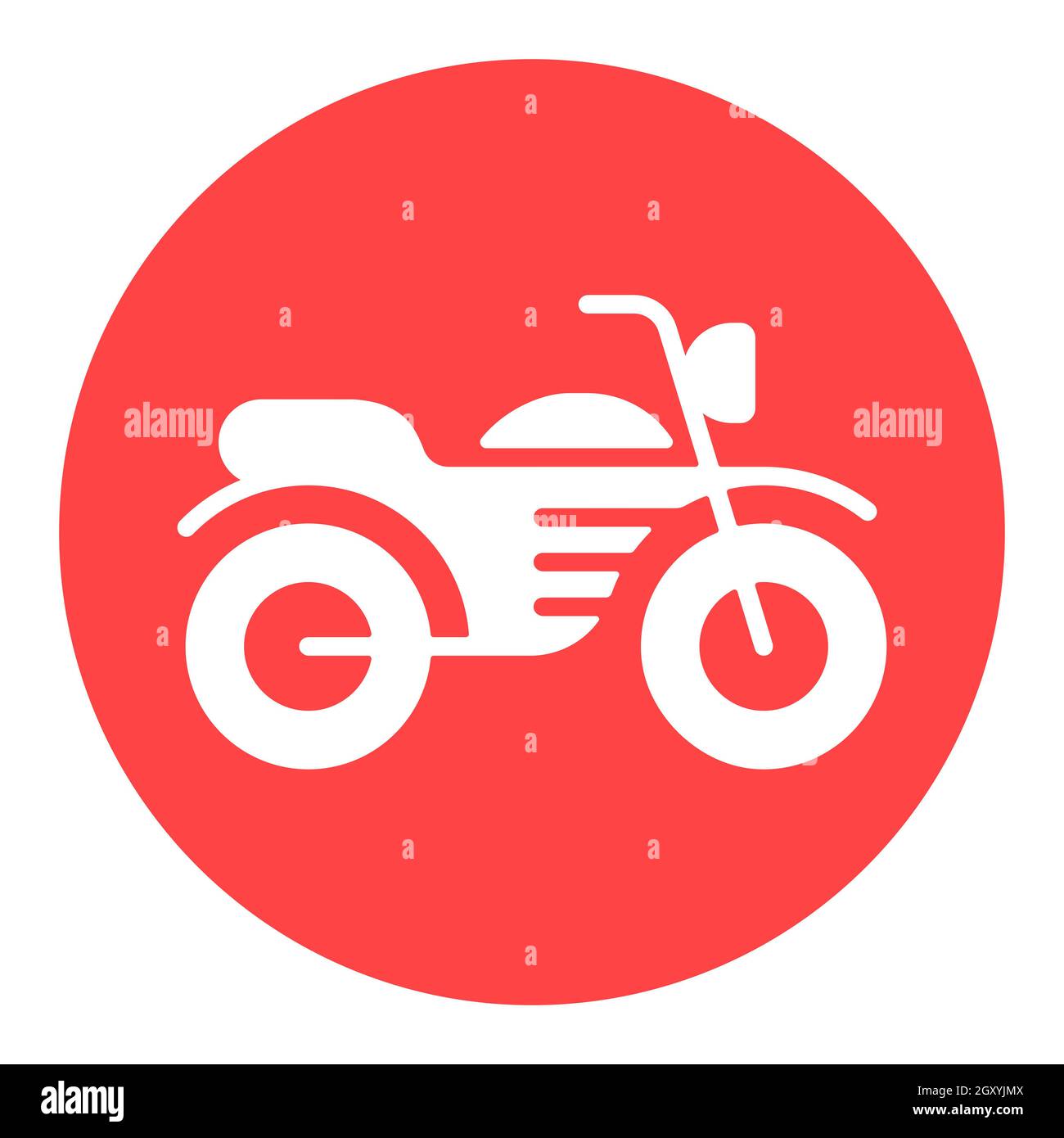 Motorcycle flat vector white glyph icon. Graph symbol for travel and ...