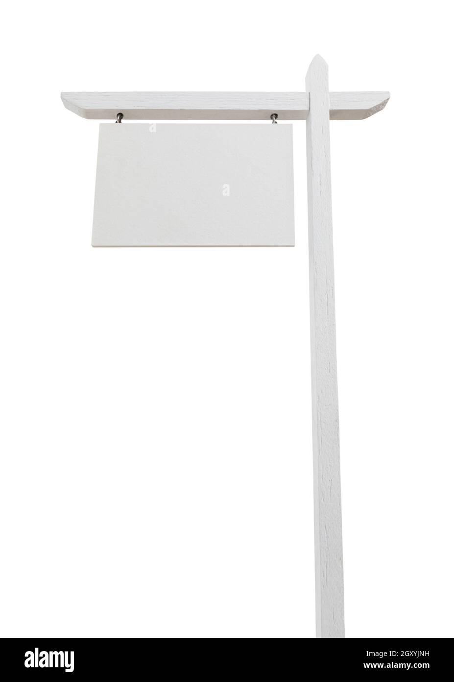 Blank Real Estate Sign Isolated on a White Background Stock Photo - Alamy