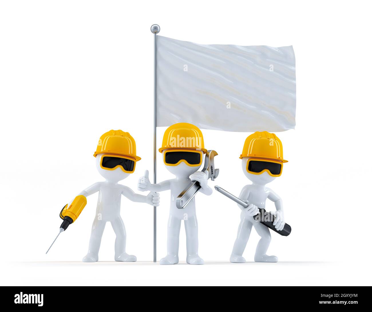 Construction helmet flag Cut Out Stock Images & Pictures - Alamy