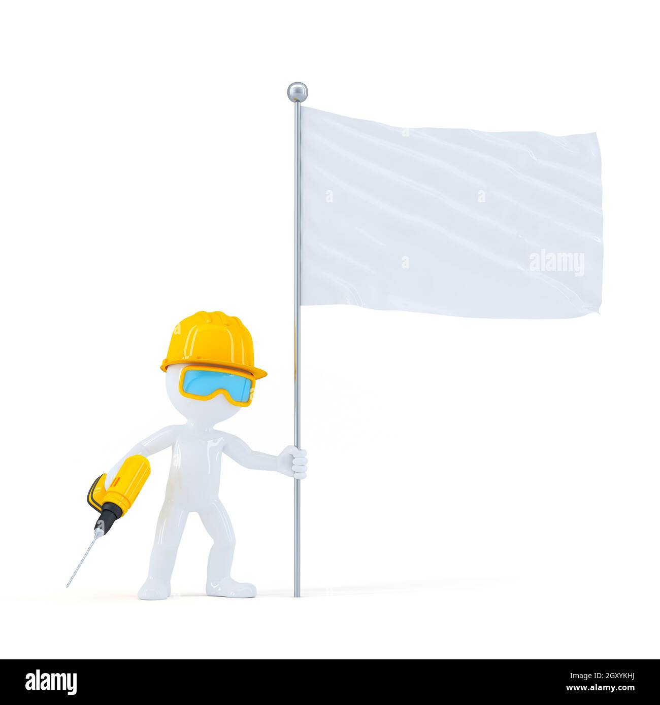 Construction helmet flag Cut Out Stock Images & Pictures - Alamy