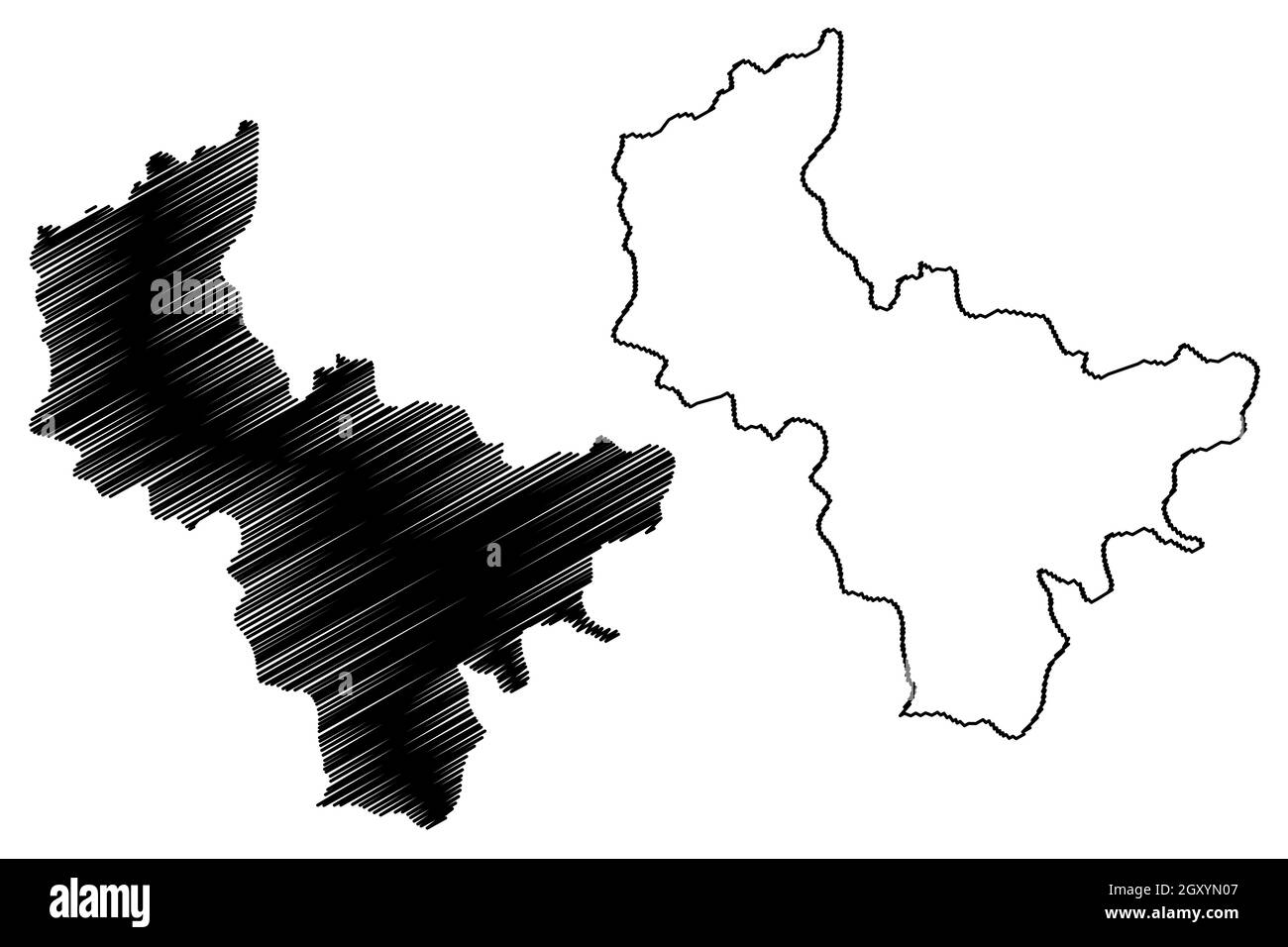Jind district (Haryana State, Republic of India) map vector ...
