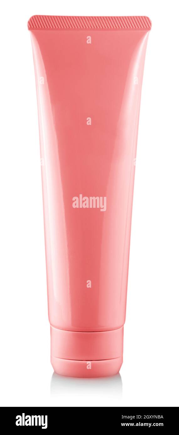 The tube female cream on white background Stock Photo - Alamy