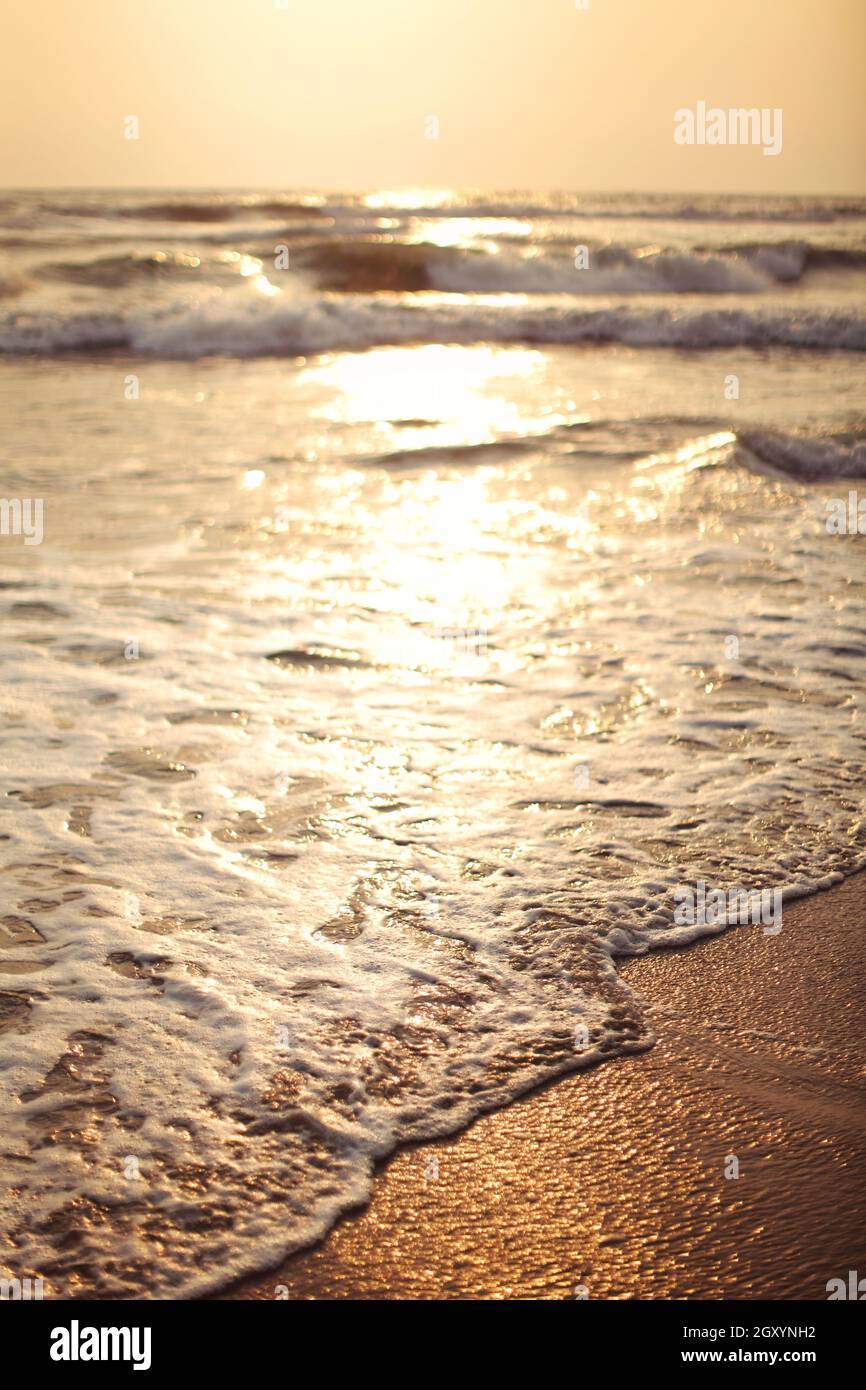Shallow depth of field photo, abstract peace / relax concept. Sea waves ...