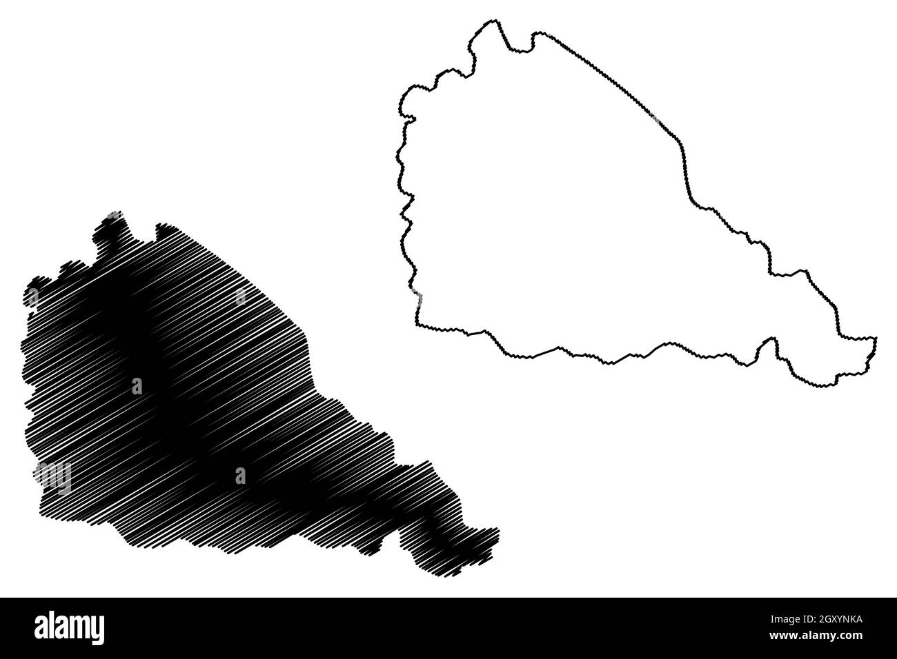 Jogulamba Gadwal district (Telangana State, Republic of India) map ...