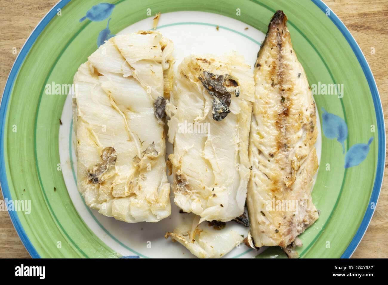 roasted mackerel and stockfish fillets Stock Photo - Alamy